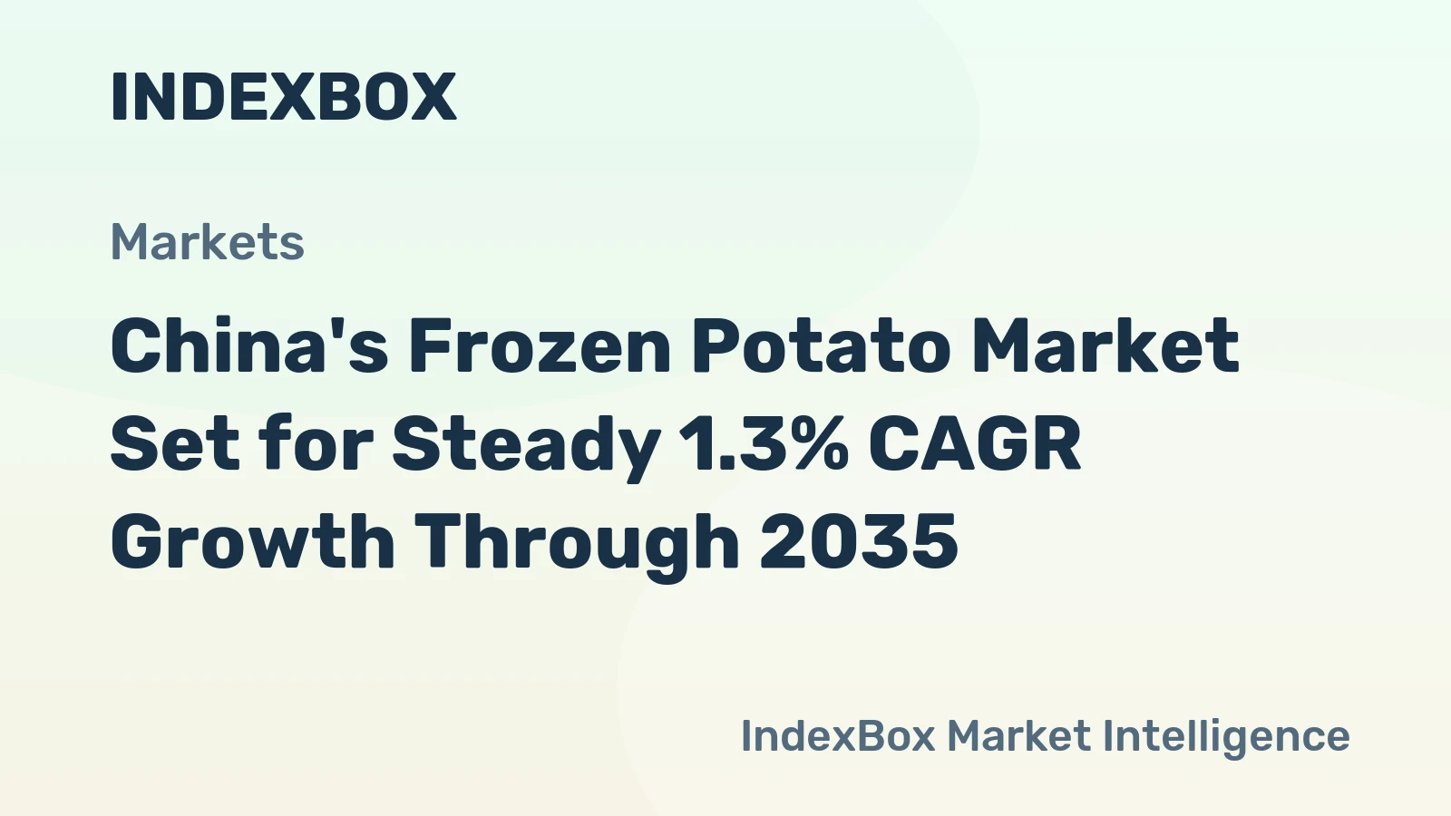 China's Frozen Potato Market Set for Steady 1.3% CAGR Growth Through 2035