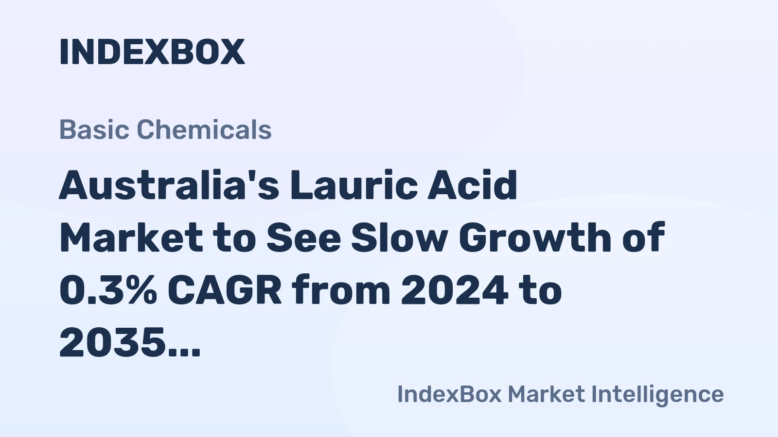 Australia's Lauric Acid Market to See Slow Growth of 0.3% CAGR from 2024 to 2035, Reaching $15M Value