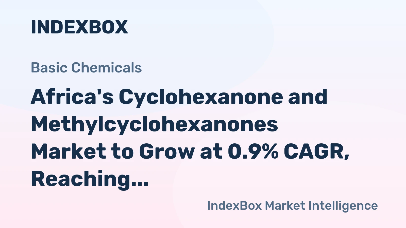 Africa's Cyclohexanone and Methylcyclohexanones Market to Grow at 0.9% CAGR, Reaching $15M by 2035