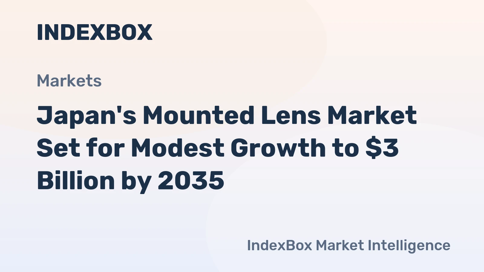 Japan's Mounted Lens Market Set for Modest Growth to $3 Billion by 2035