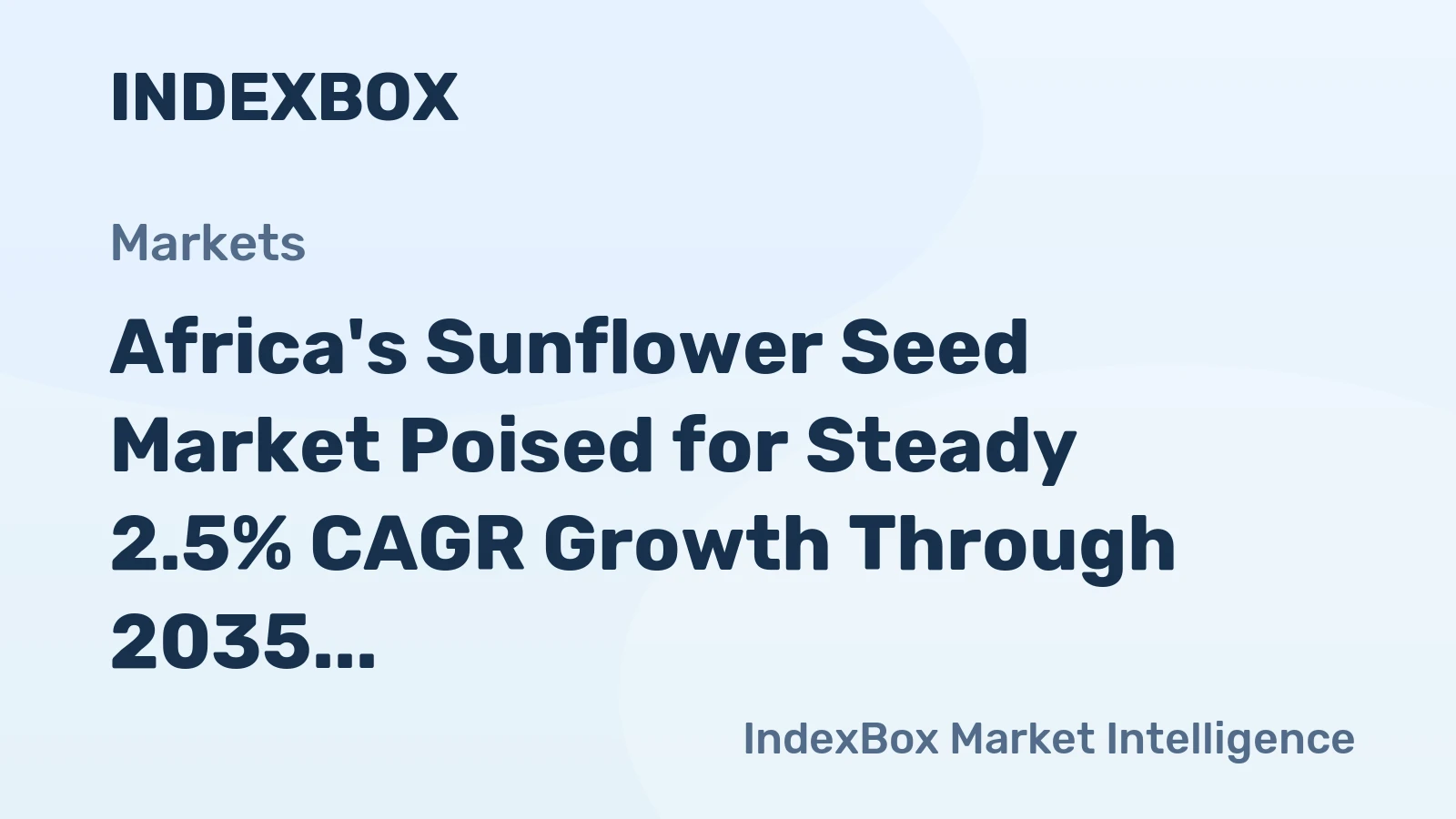 Africa's Sunflower Seed Market Poised for Steady 2.5% CAGR Growth Through 2035