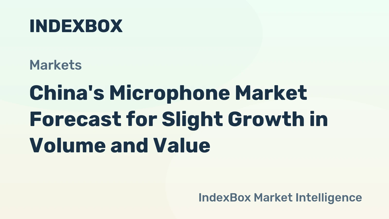 China's Microphone Market Forecast for Slight Growth in Volume and Value