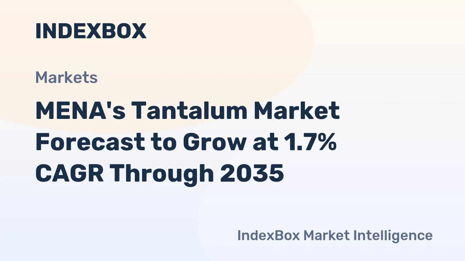 MENA's Tantalum Market Forecast to Grow at 1.7% CAGR Through 2035