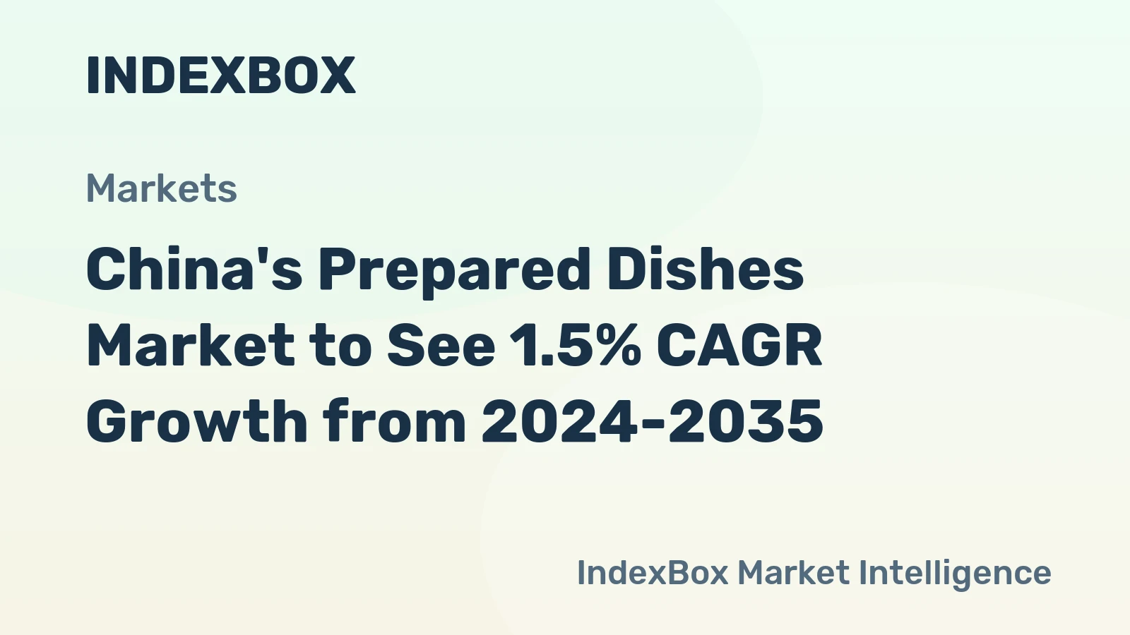 China's Prepared Dishes Market to See 1.5% CAGR Growth from 2024-2035