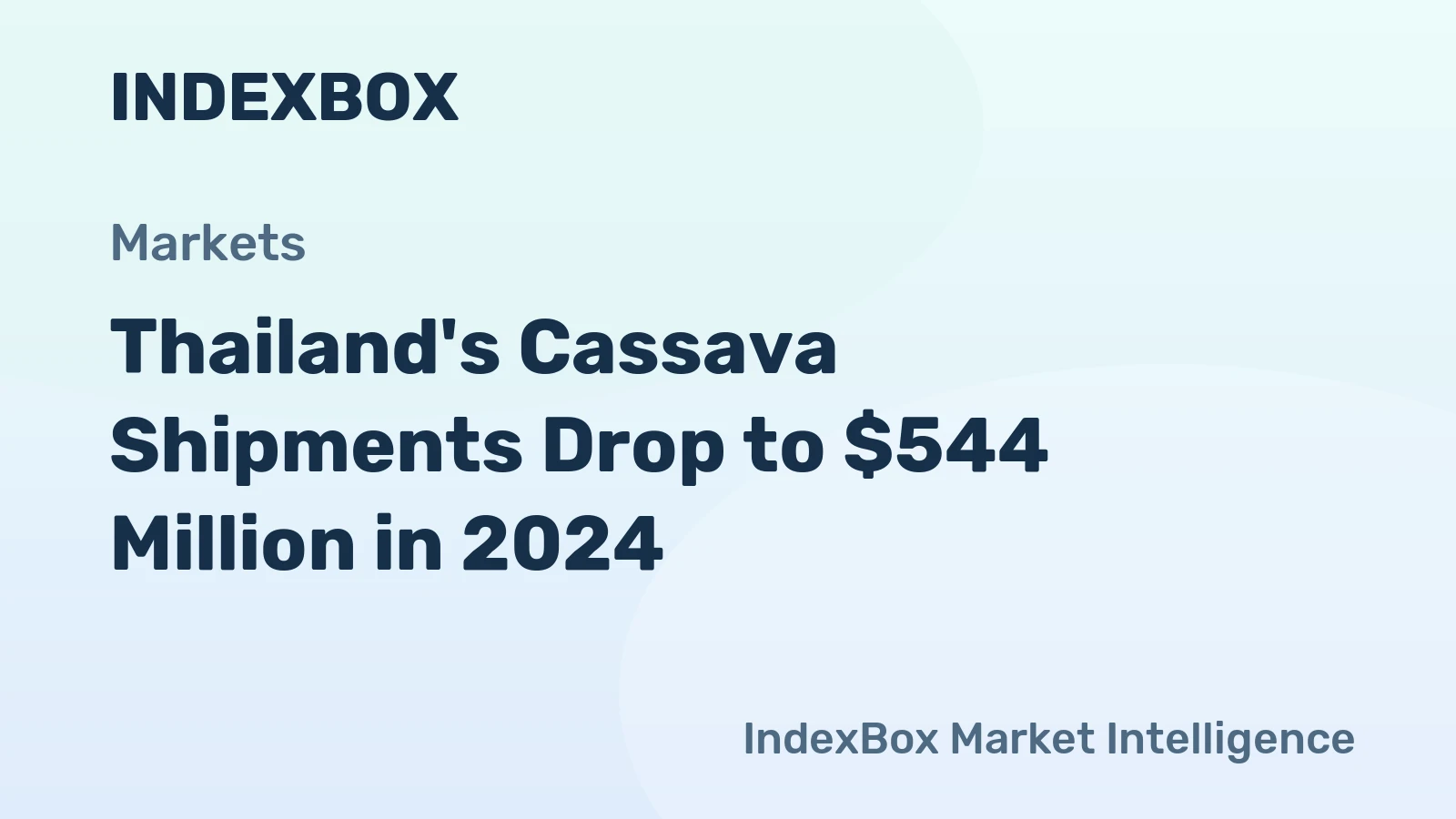 Thailand's Cassava Shipments Drop to $544 Million in 2024