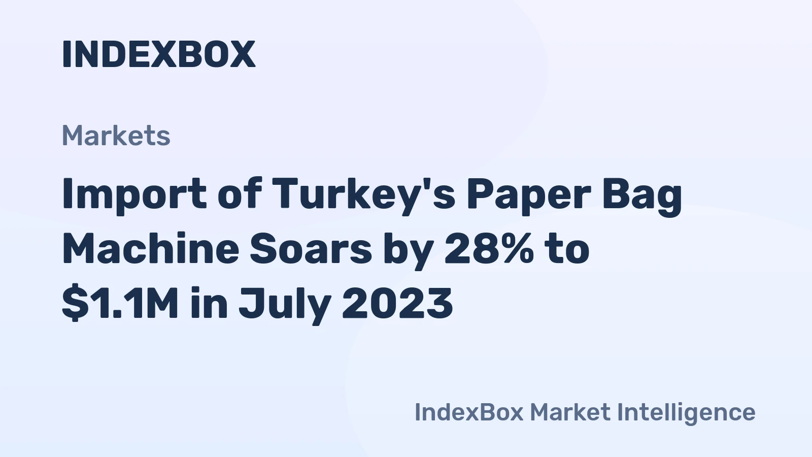 Import of Turkey's Paper Bag Machine Soars by 28% to $1.1M in July 2023