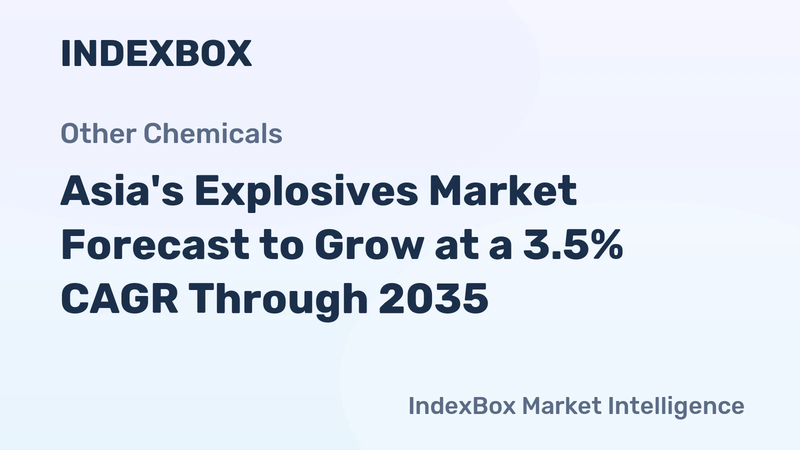 Asia's Explosives Market Forecast to Grow at a 3.5% CAGR Through 2035
