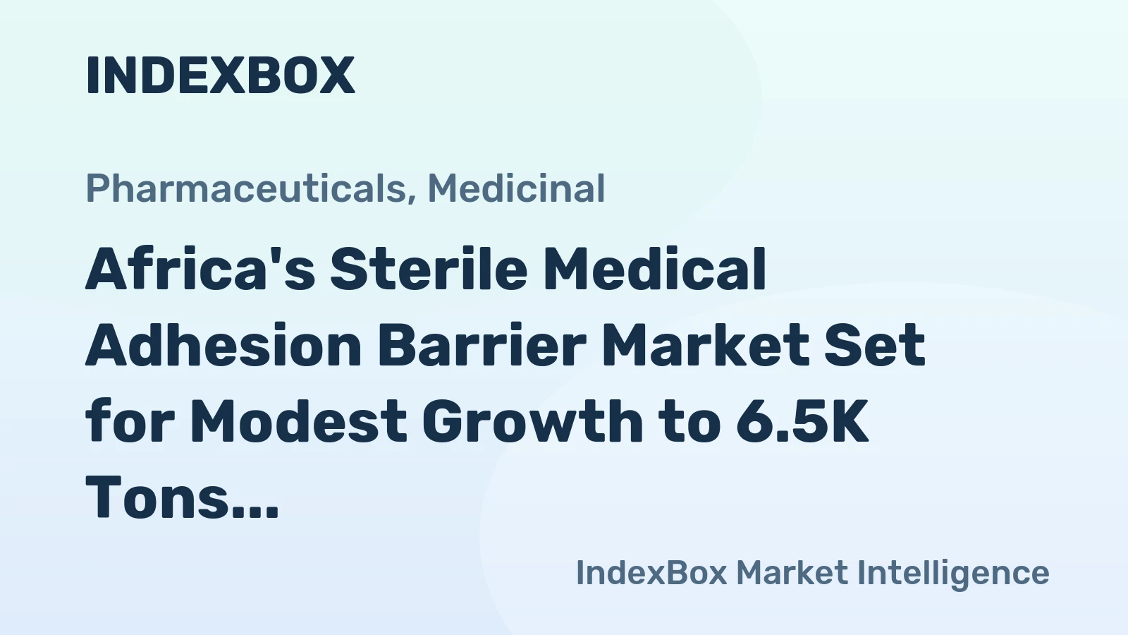 Africa's Sterile Medical Adhesion Barrier Market Set for Modest Growth to 6.5K Tons and $551M by 2035