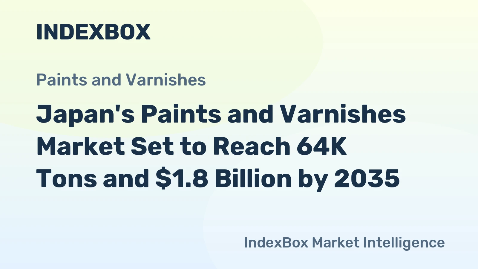 Japan's Paints and Varnishes Market Set to Reach 64K Tons and $1.8 Billion by 2035