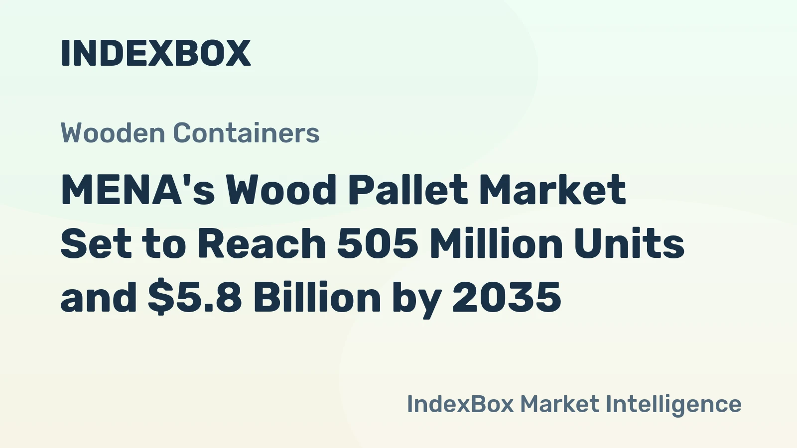 MENA's Wood Pallet Market Set to Reach 505 Million Units and $5.8 Billion by 2035