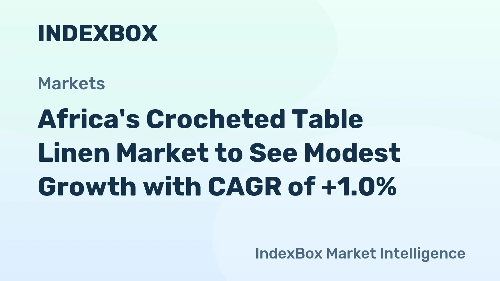 Africa's Crocheted Table Linen Market to See Modest Growth with CAGR of +1.0%