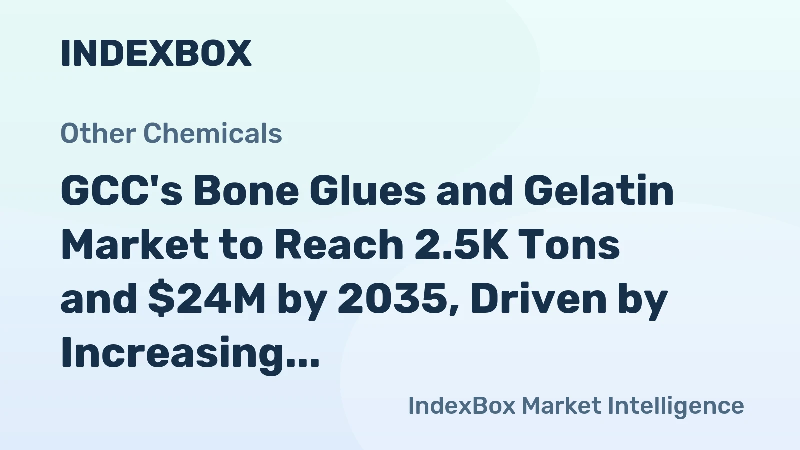 GCC's Bone Glues and Gelatin Market to Reach 2.5K Tons and $24M by 2035, Driven by Increasing Demand