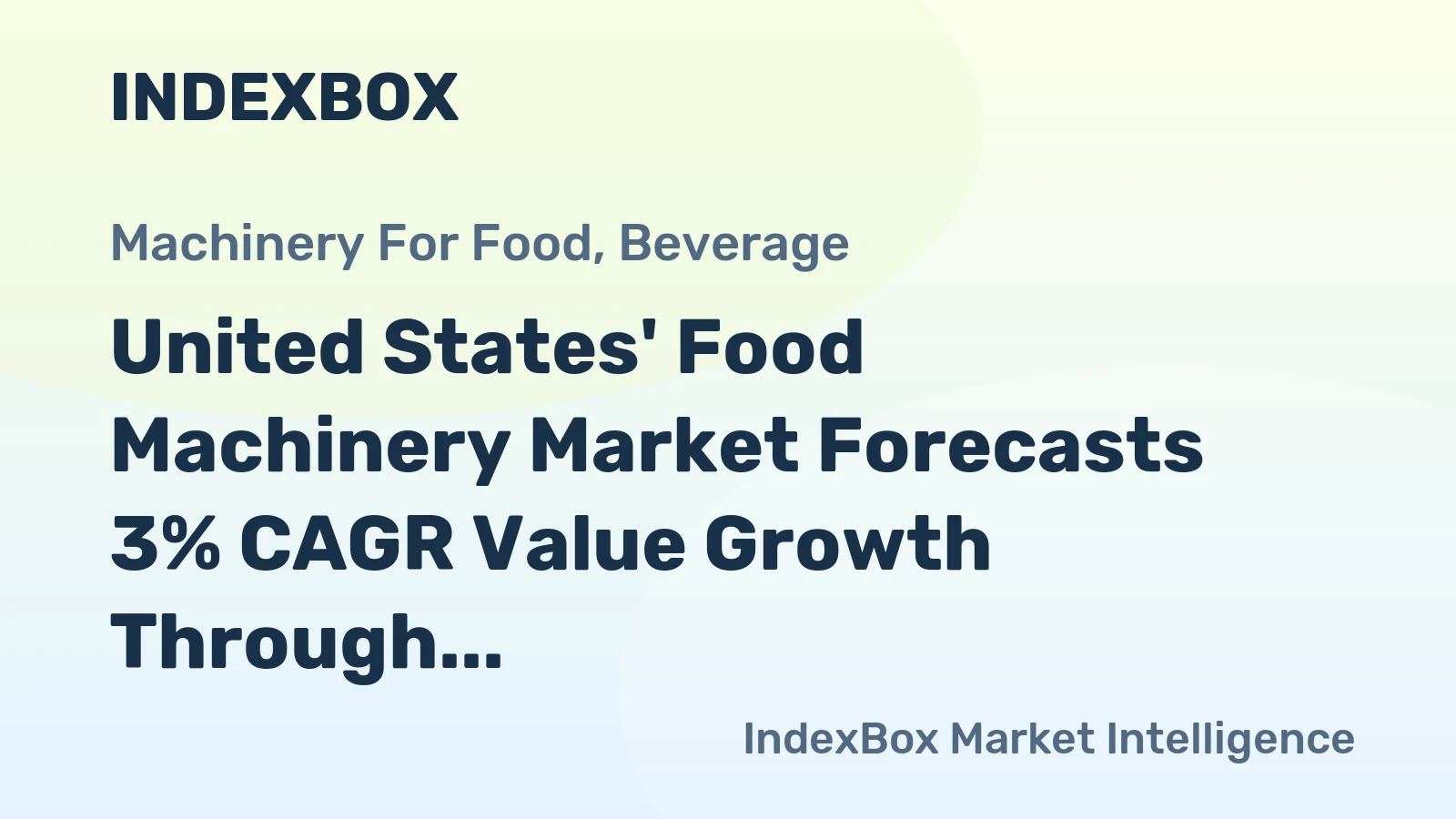 United States' Food Machinery Market Forecasts 3% CAGR Value Growth Through 2035