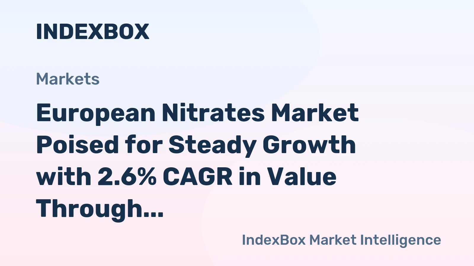 European Nitrates Market Poised for Steady Growth with 2.6% CAGR in Value Through 2035