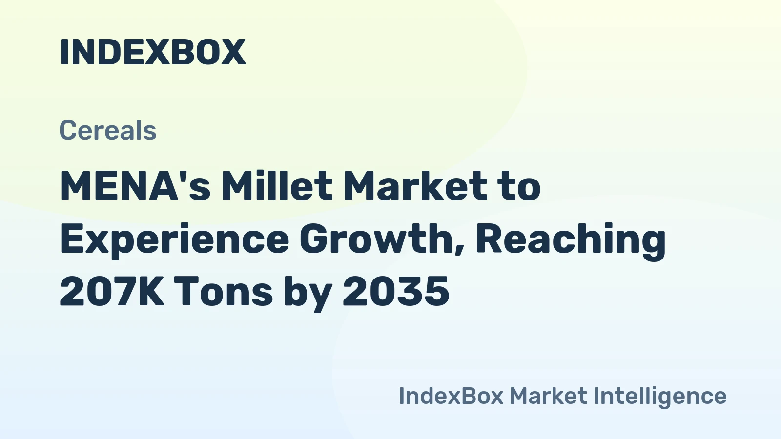 MENA's Millet Market to Experience Growth, Reaching 207K Tons by 2035