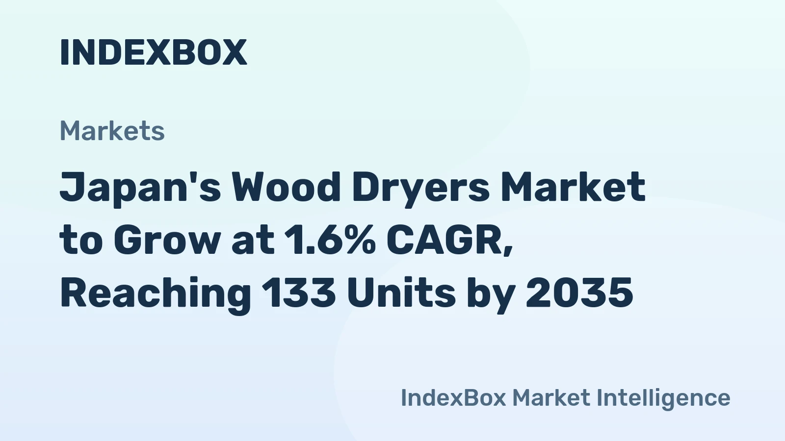 Japan's Wood Dryers Market to Grow at 1.6% CAGR, Reaching 133 Units by 2035