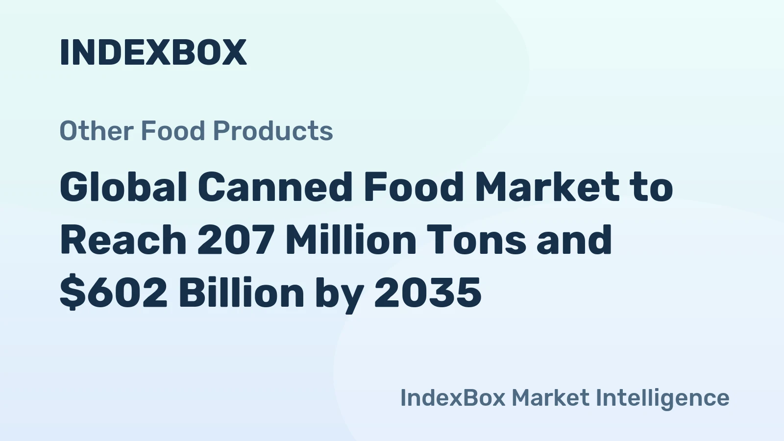 Global Canned Food Market to Reach 207 Million Tons and $602 Billion by 2035
