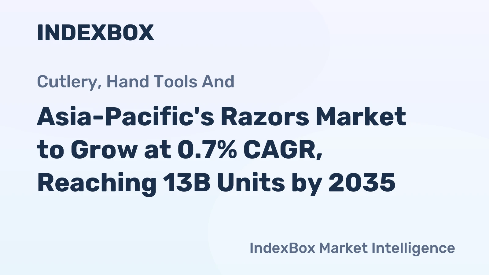Asia-Pacific's Razors Market to Grow at 0.7% CAGR, Reaching 13B Units by 2035