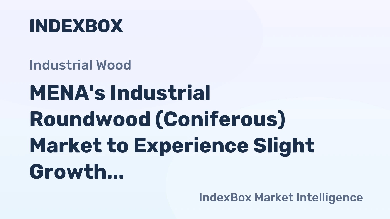 MENA's Industrial Roundwood (Coniferous) Market to Experience Slight Growth with +1.3% CAGR from 2024 to 2035