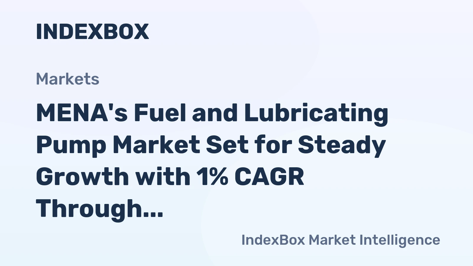 MENA's Fuel and Lubricating Pump Market Set for Steady Growth with 1% CAGR Through 2035