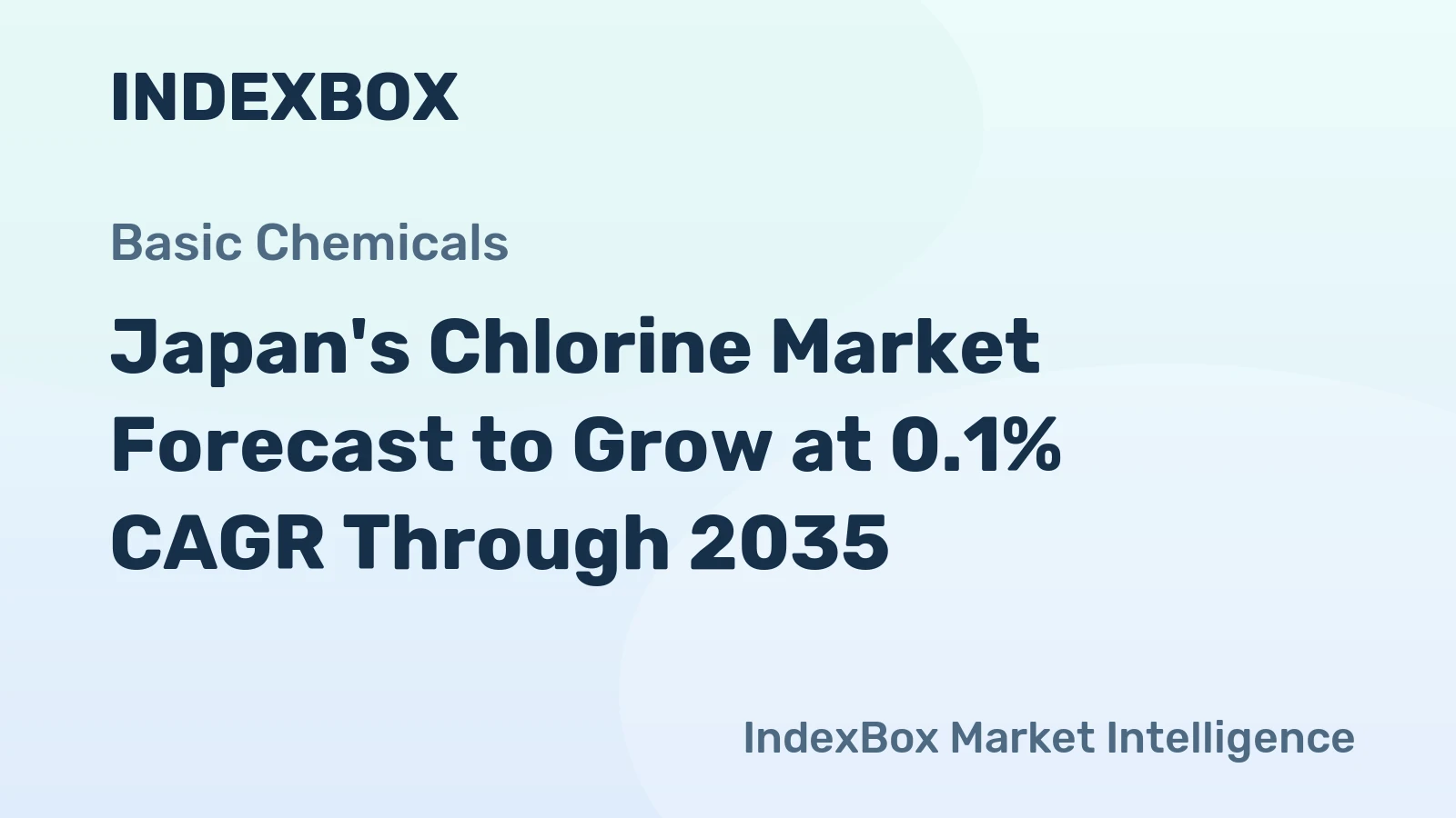 Japan's Chlorine Market Forecast to Grow at 0.1% CAGR Through 2035