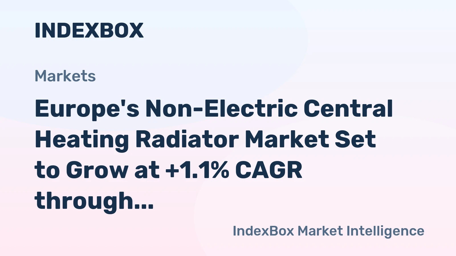 Europe's Non-Electric Central Heating Radiator Market Set to Grow at +1.1% CAGR through 2035