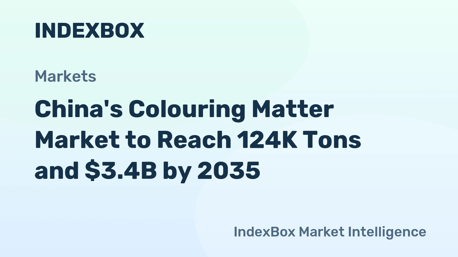 China's Colouring Matter Market to Reach 124K Tons and $3.4B by 2035