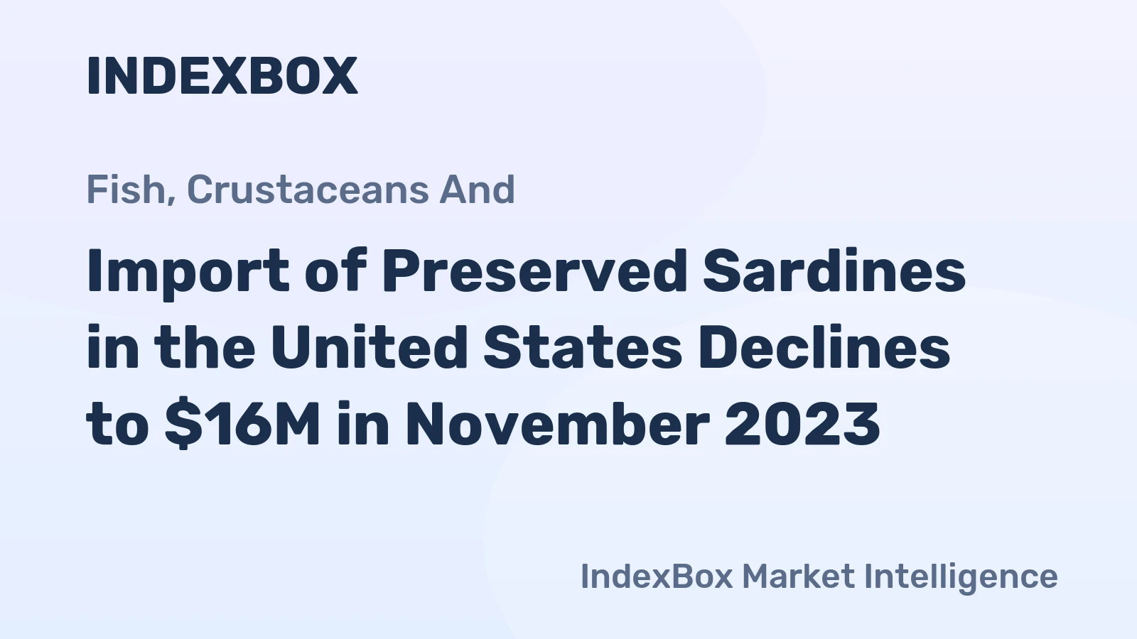 Import of Preserved Sardines in the United States Declines to $16M in November 2023