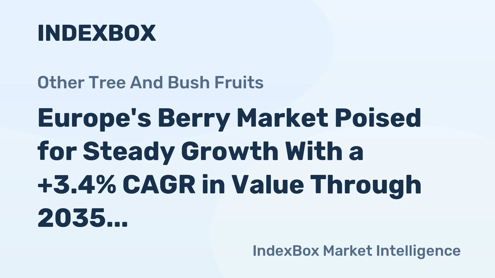 Europe's Berry Market Poised for Steady Growth With a +3.4% CAGR in Value Through 2035