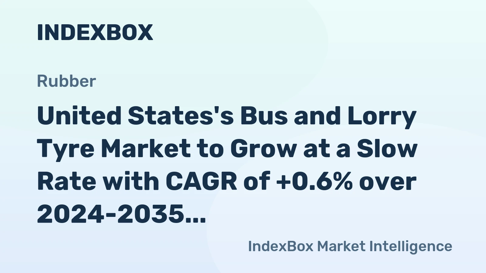United States's Bus and Lorry Tyre Market to Grow at a Slow Rate with CAGR of +0.6% over 2024-2035