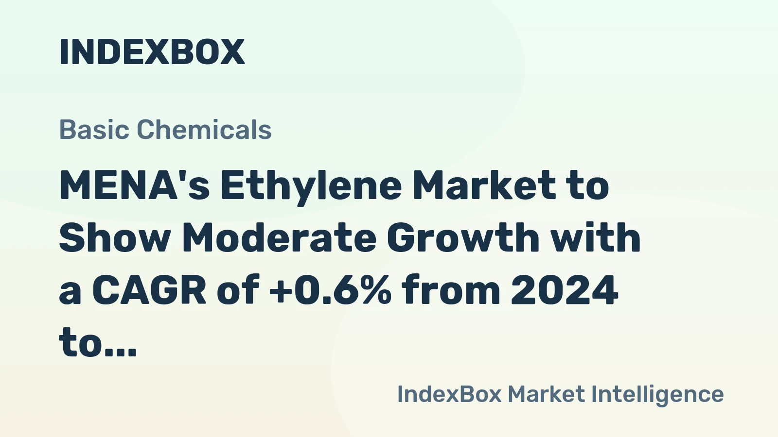 MENA's Ethylene Market to Show Moderate Growth with a CAGR of +0.6% from 2024 to 2035