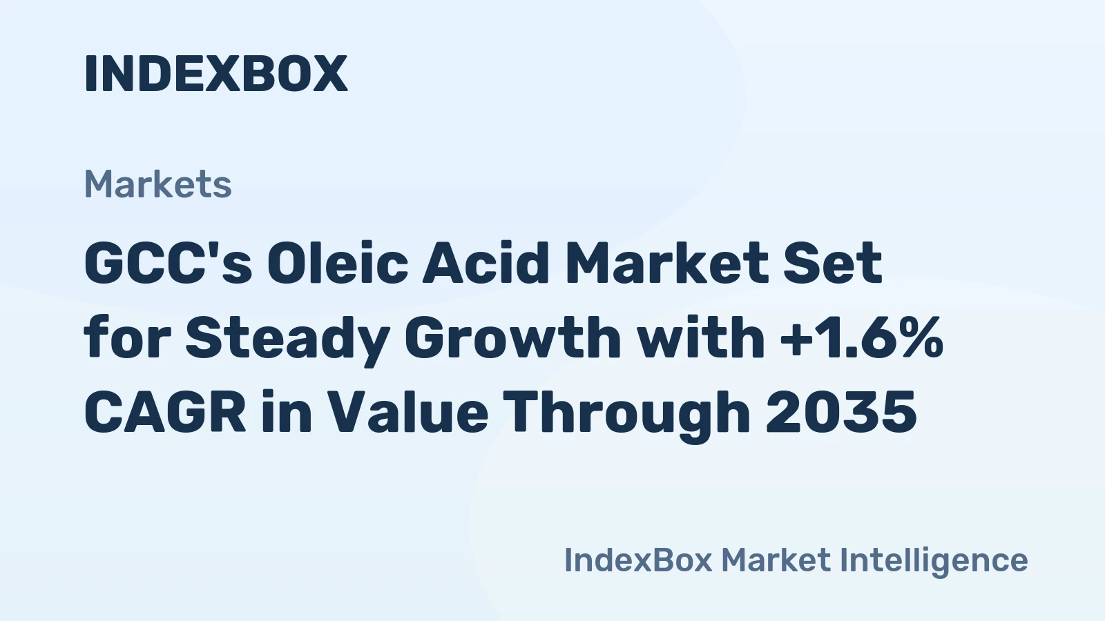 GCC's Oleic Acid Market Set for Steady Growth with +1.6% CAGR in Value Through 2035