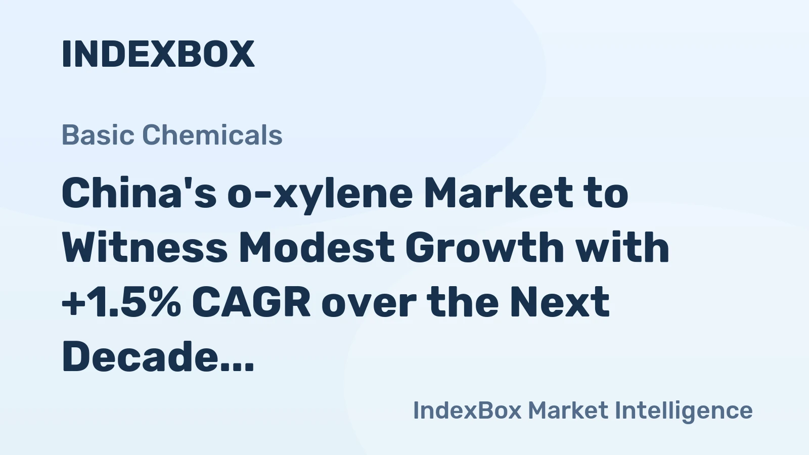 China's o-xylene Market to Witness Modest Growth with +1.5% CAGR over the Next Decade