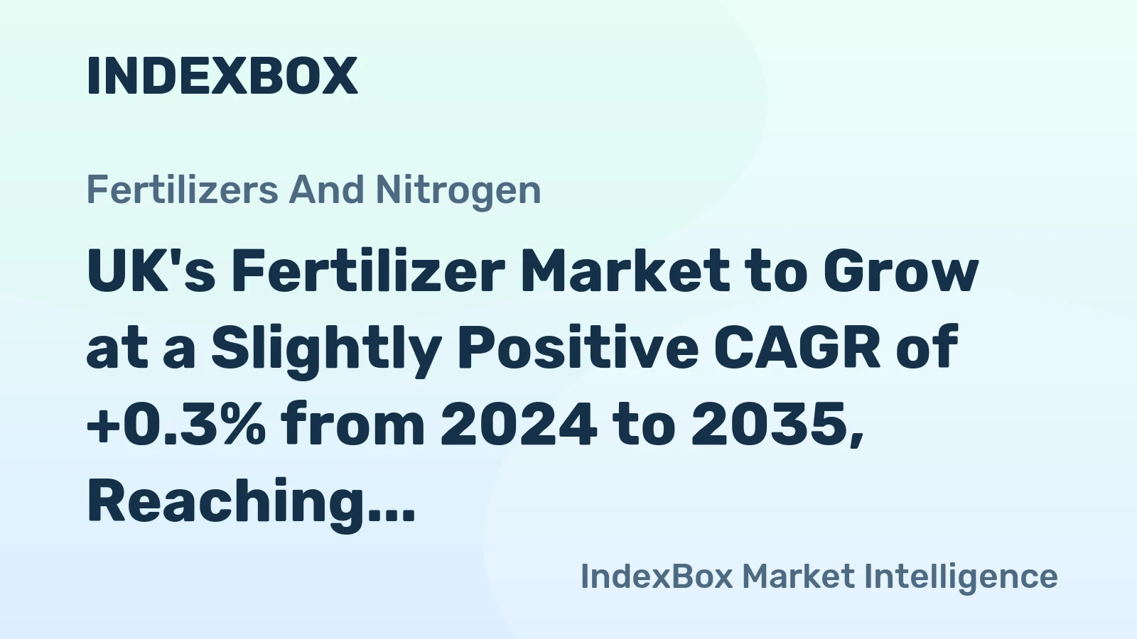 UK's Fertilizer Market to Grow at a Slightly Positive CAGR of +0.3% from 2024 to 2035, Reaching 5.7M Tons in Volume
