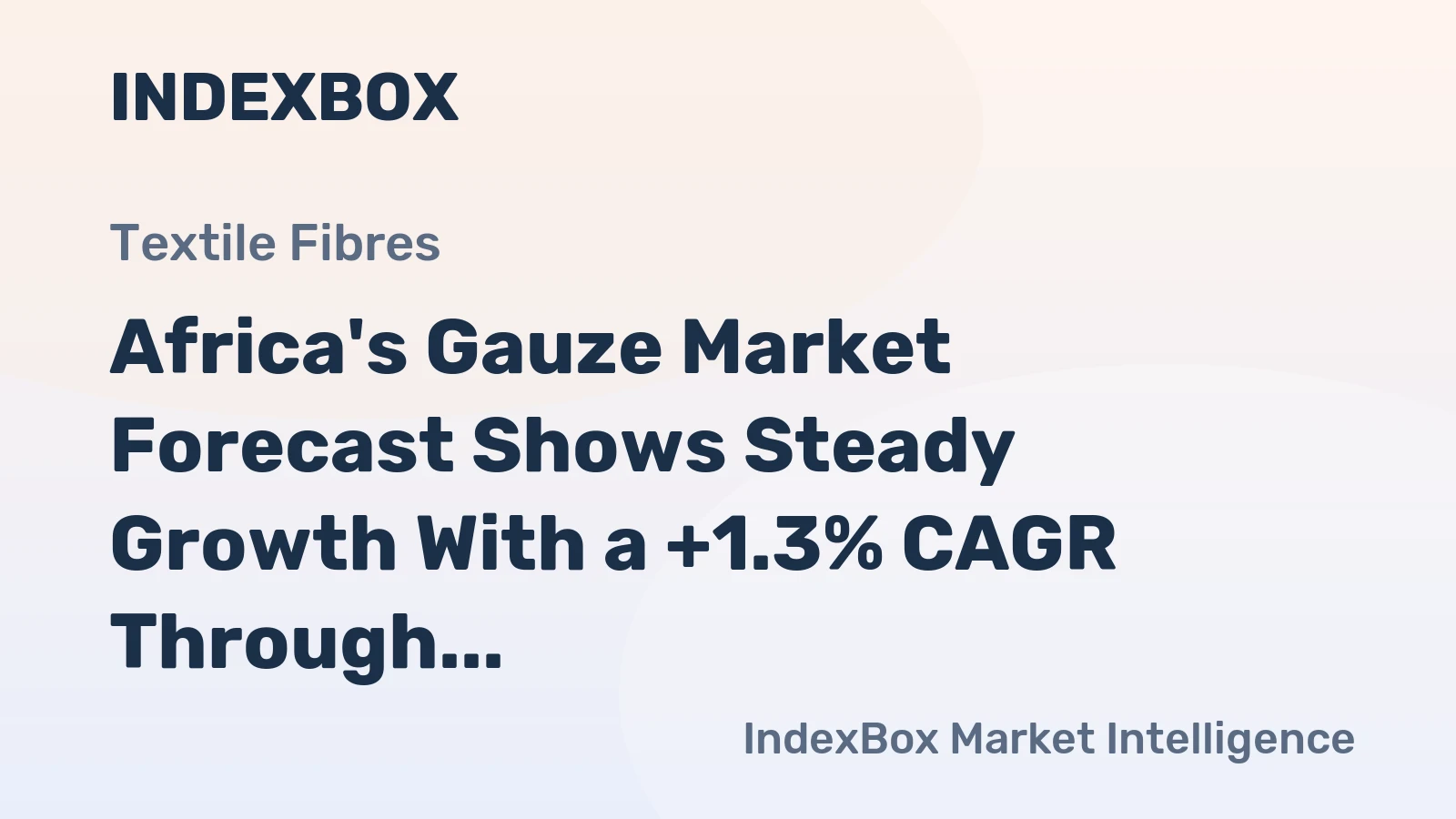 Africa's Gauze Market Forecast Shows Steady Growth With a +1.3% CAGR Through 2035