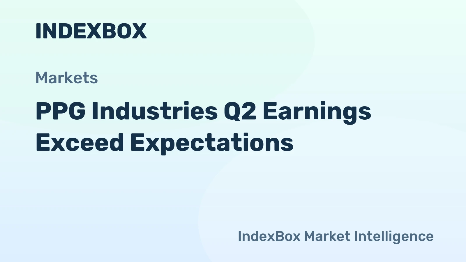 PPG Industries Q2 Earnings Exceed Expectations