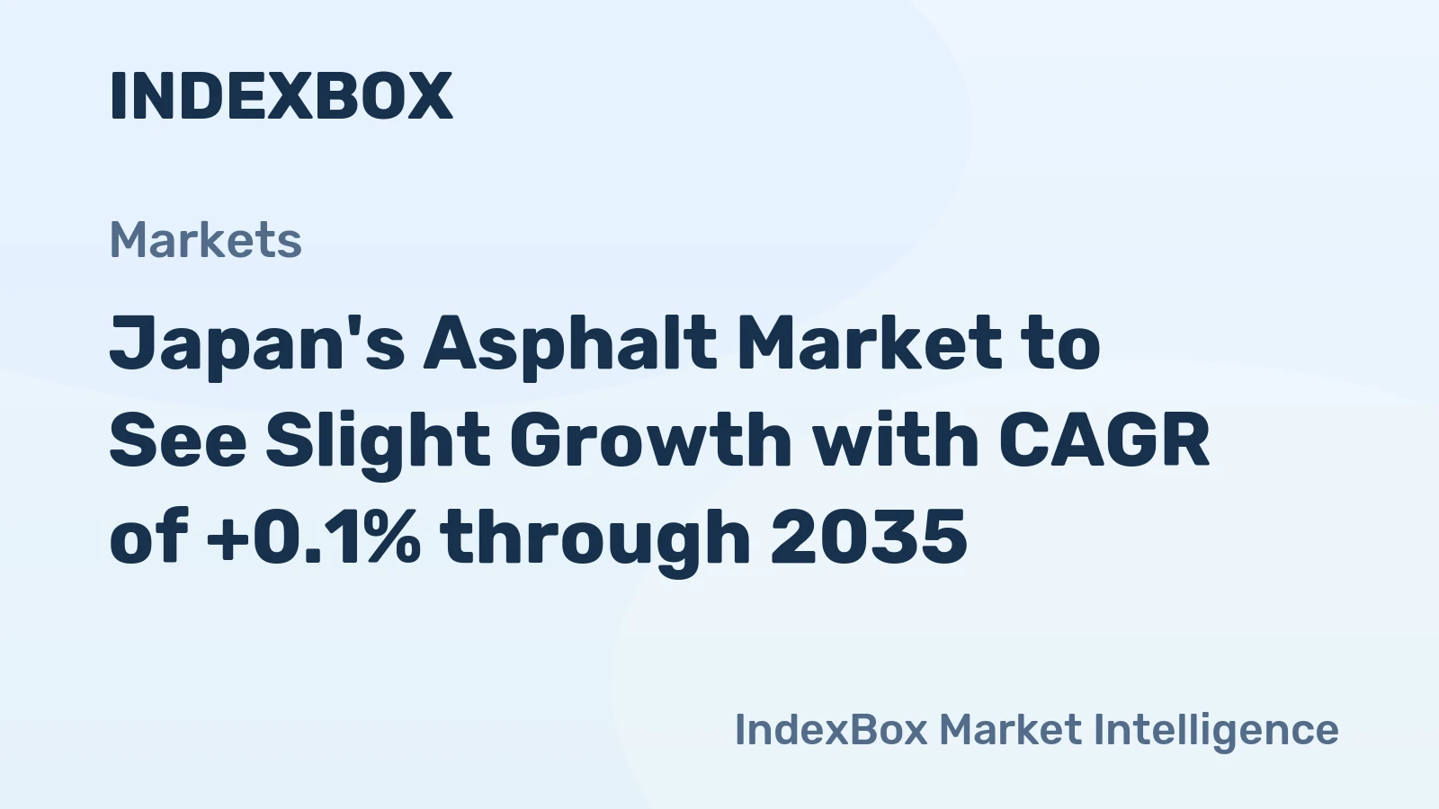 Japan's Asphalt Market to See Slight Growth with CAGR of +0.1% through 2035