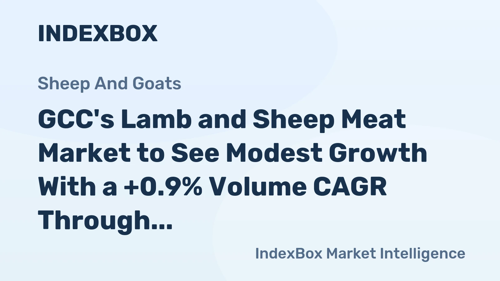 GCC's Lamb and Sheep Meat Market to See Modest Growth With a +0.9% Volume CAGR Through 2035