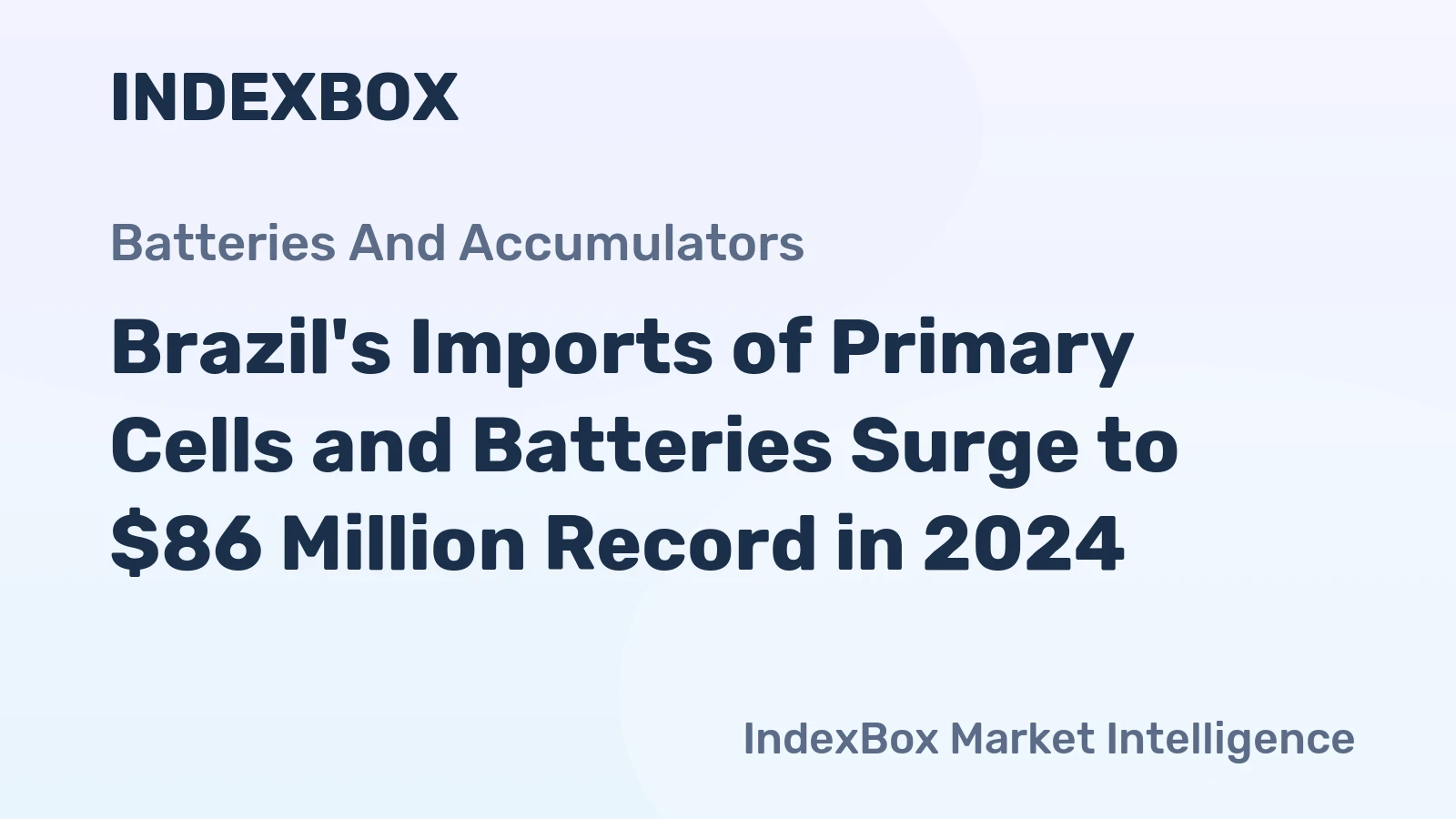 Brazil's Imports of Primary Cells and Batteries Surge to $86 Million Record in 2024