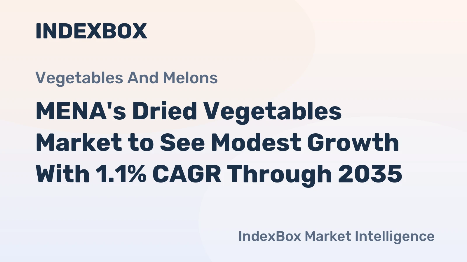 MENA's Dried Vegetables Market to See Modest Growth With 1.1% CAGR Through 2035