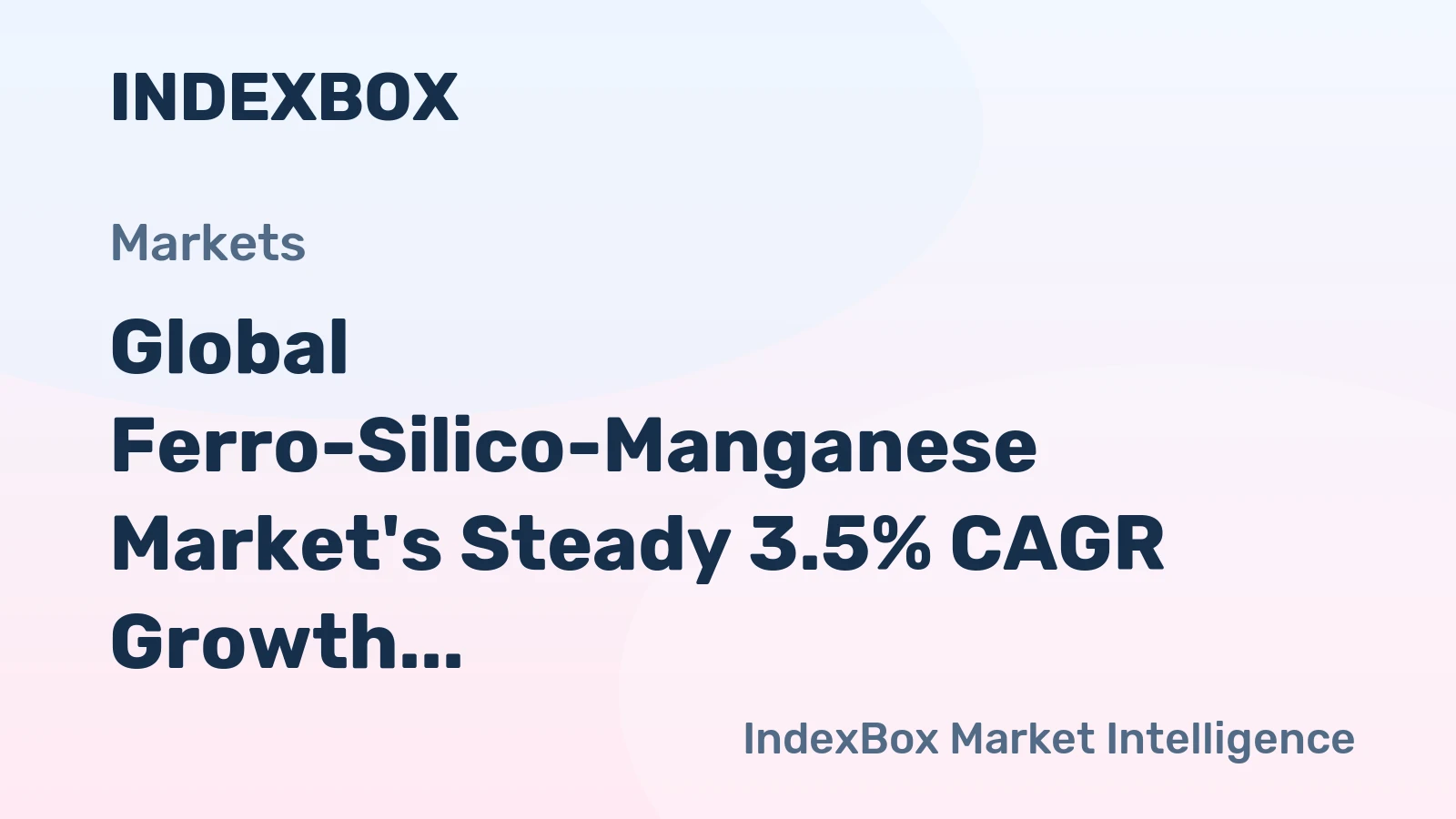 Global Ferro-Silico-Manganese Market's Steady 3.5% CAGR Growth Forecast to 2035