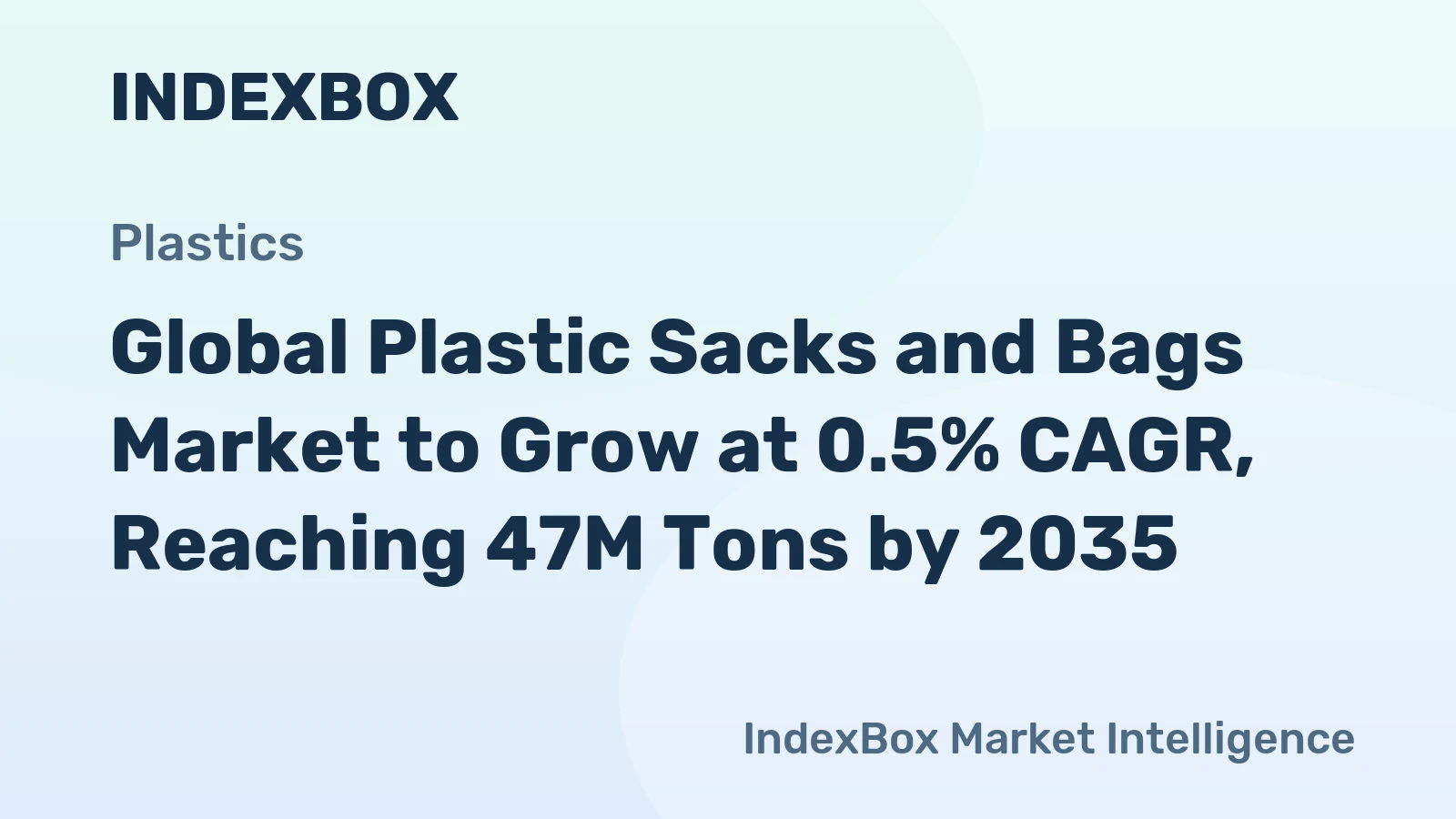 Global Plastic Sacks and Bags Market to Grow at 0.5% CAGR, Reaching 47M Tons by 2035