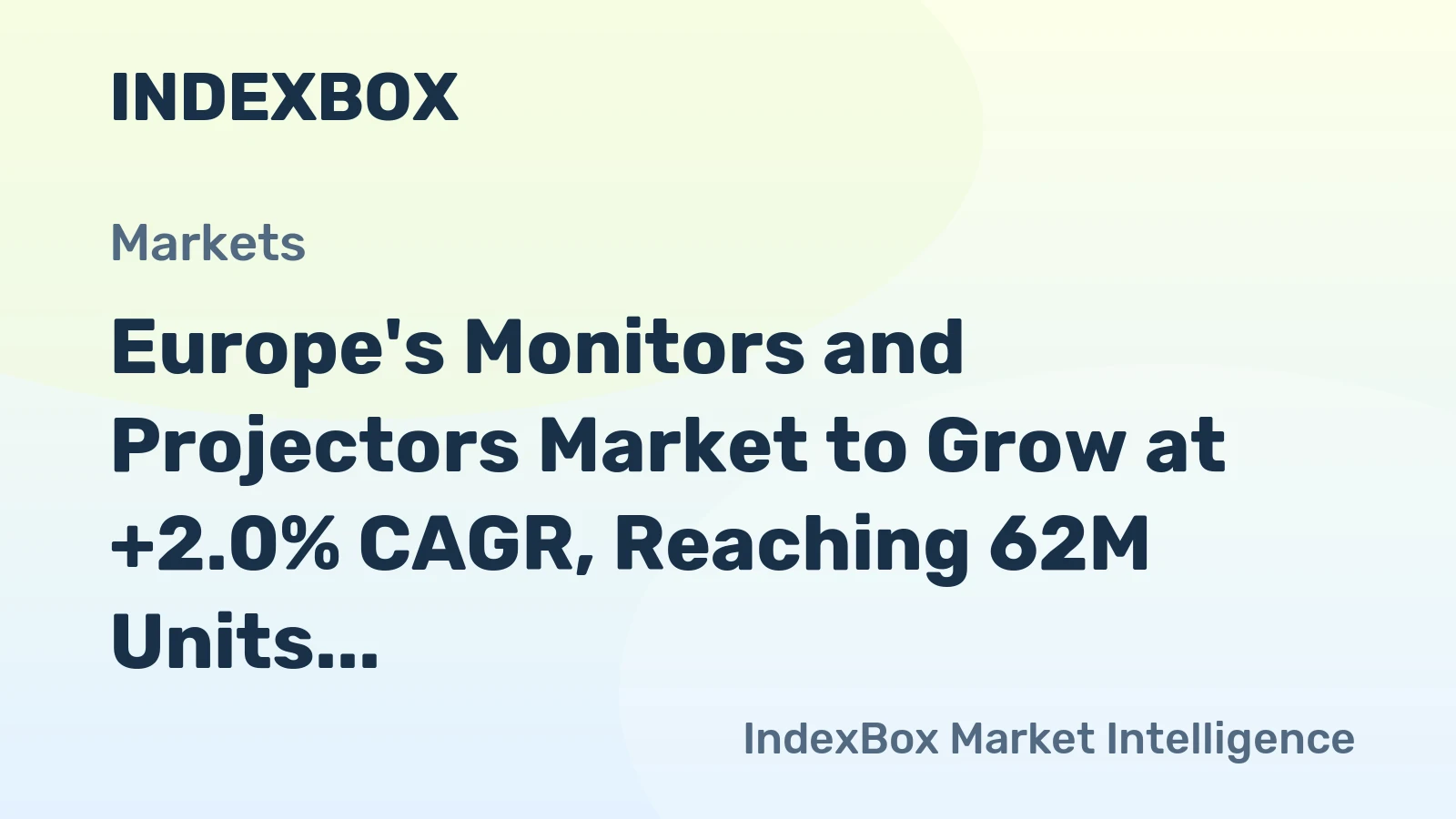 Europe's Monitors and Projectors Market to Grow at +2.0% CAGR, Reaching 62M Units by 2035