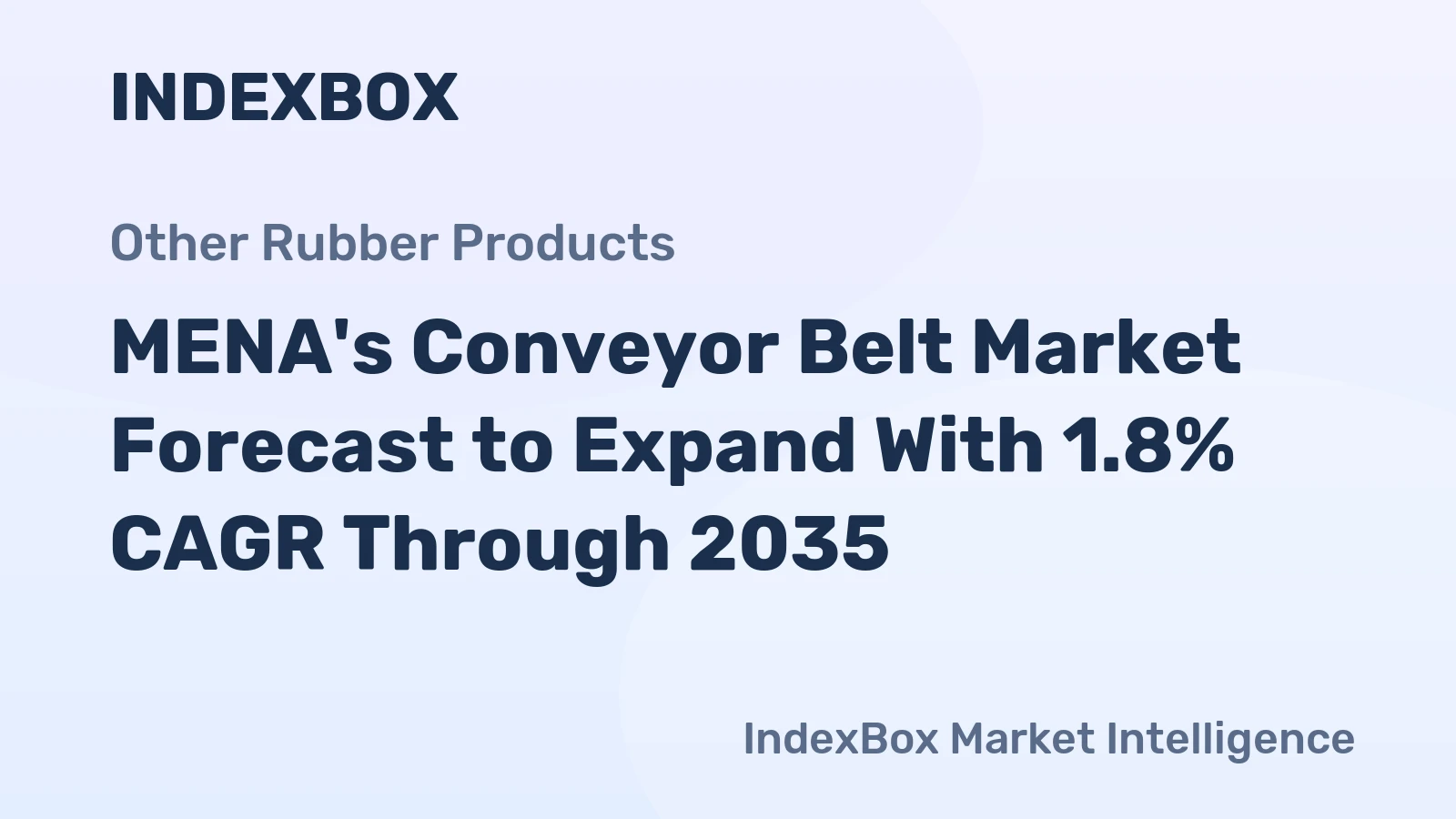 MENA's Conveyor Belt Market Forecast to Expand With 1.8% CAGR Through 2035