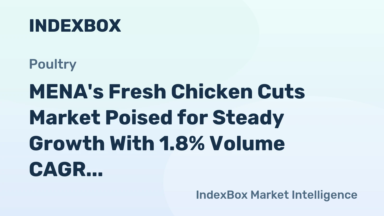 MENA's Fresh Chicken Cuts Market Poised for Steady Growth With 1.8% Volume CAGR Through 2035