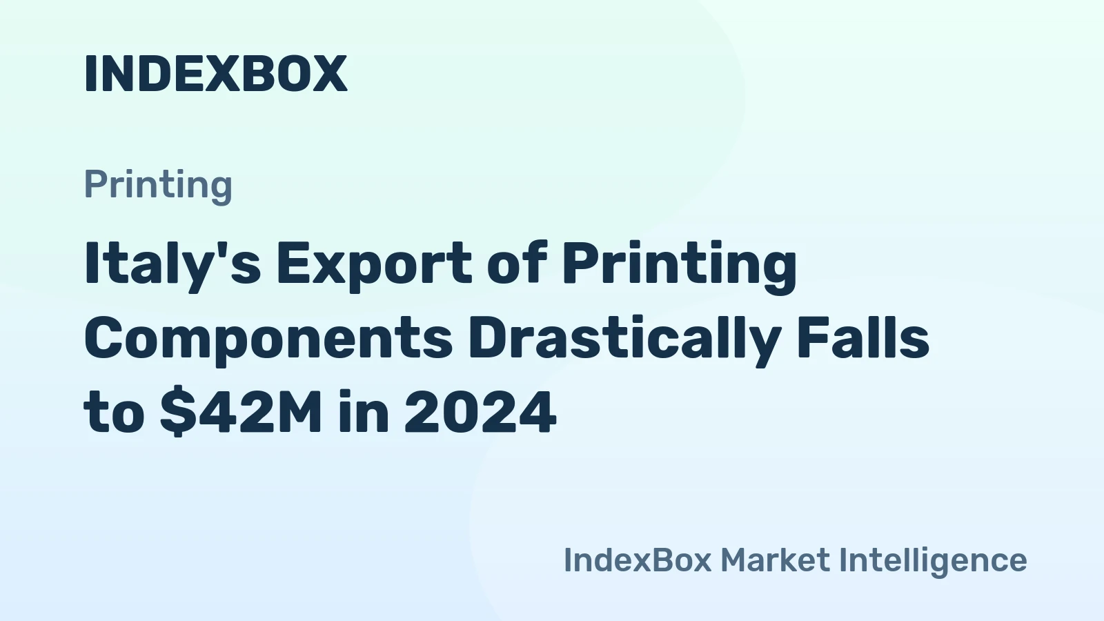 Italy's Export of Printing Components Drastically Falls to $42M in 2024