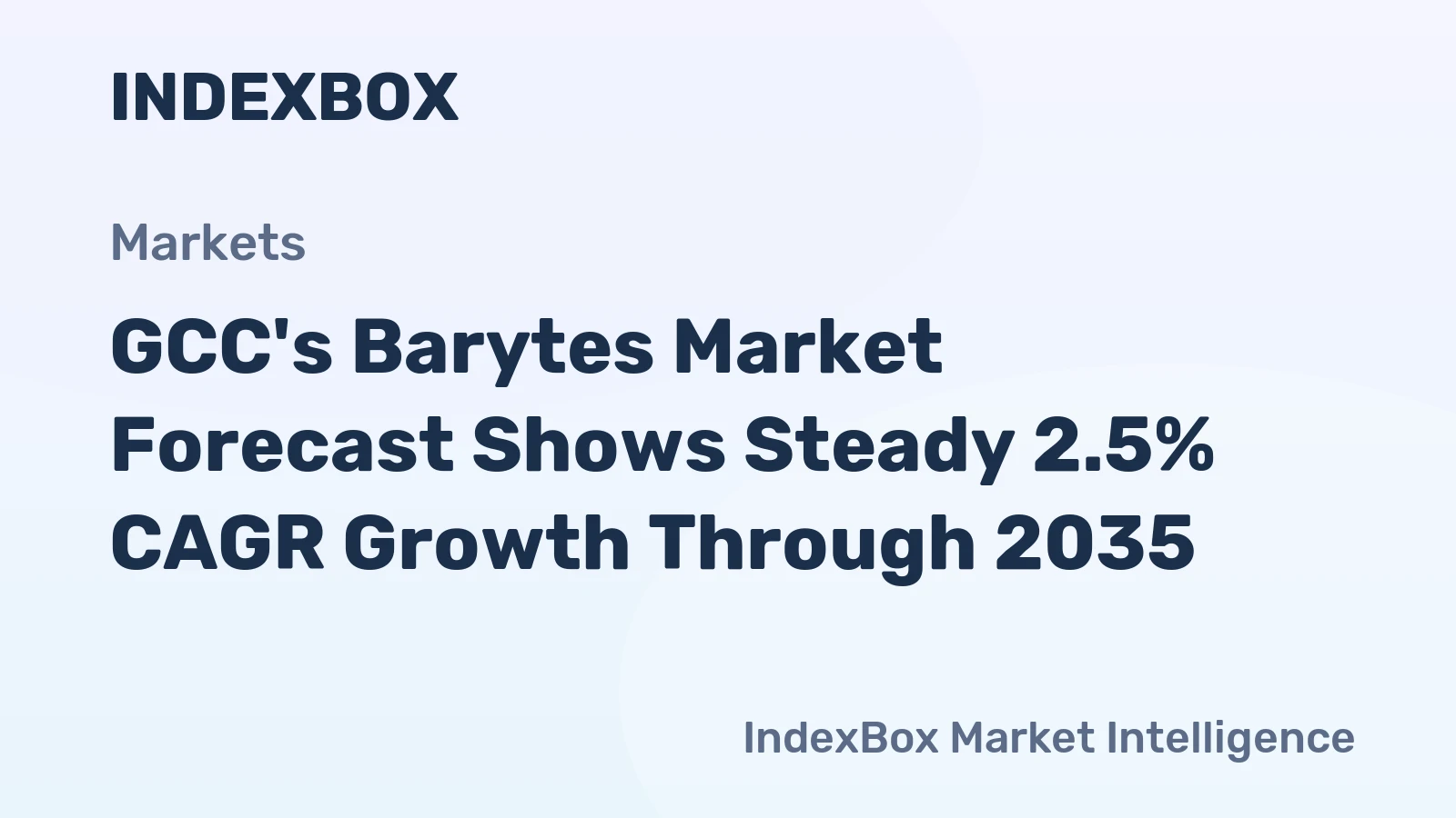 GCC's Barytes Market Forecast Shows Steady 2.5% CAGR Growth Through 2035