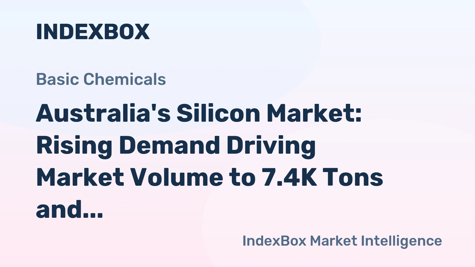 Australia's Silicon Market: Rising Demand Driving Market Volume to 7.4K Tons and Market Value to $23M by 2035
