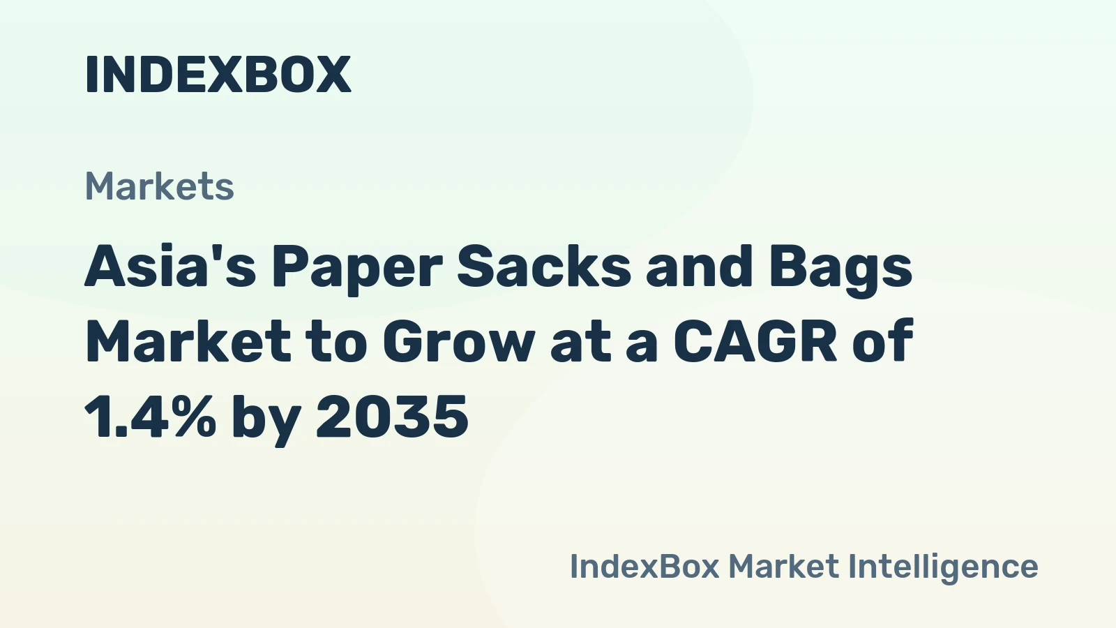 Asia's Paper Sacks and Bags Market to Grow at a CAGR of 1.4% by 2035
