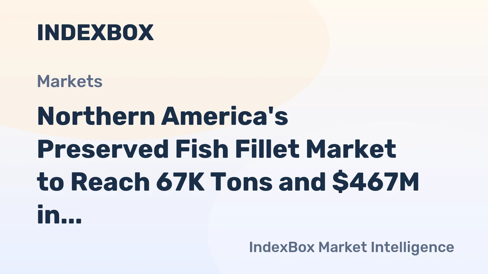 Northern America's Preserved Fish Fillet Market to Reach 67K Tons and $467M in Value